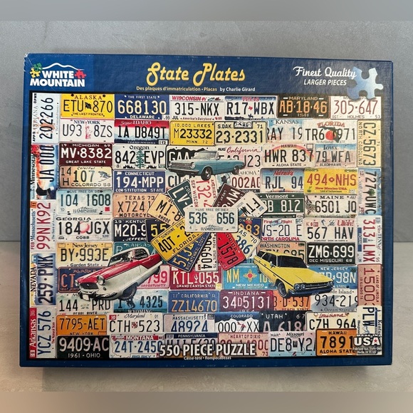 White Mountain | Games | White Mountain State Plates 55 Piece Puzzle ...